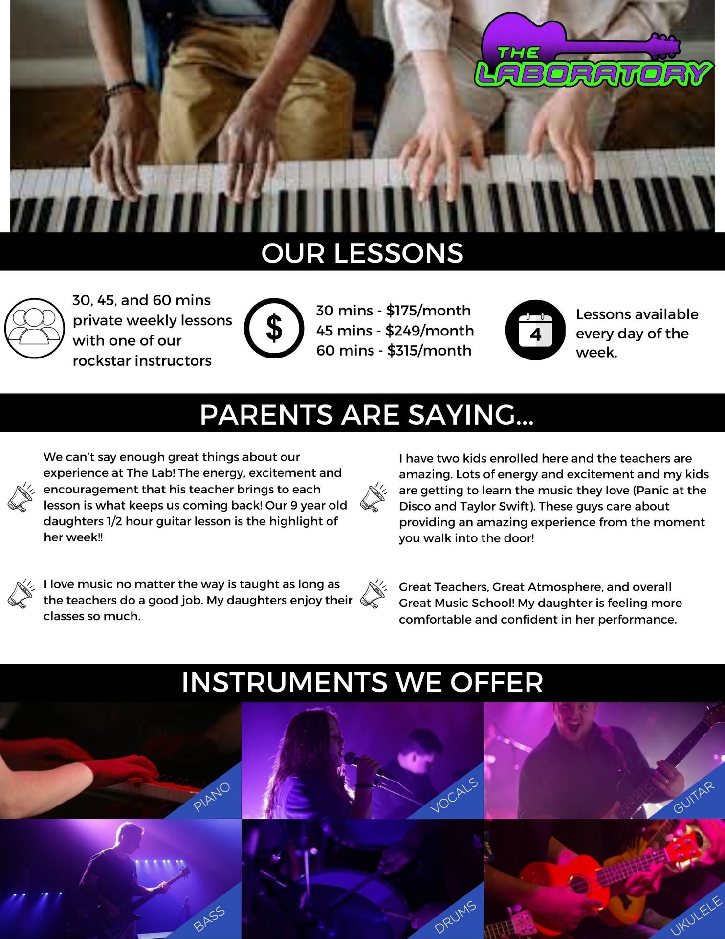 Lessons Info Pack | The Laboratory