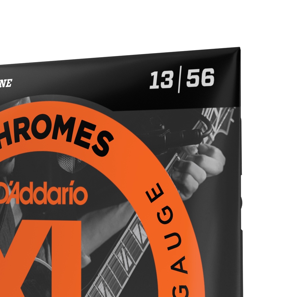 D'Addario 13-56 Medium, XL Chromes Flatwound Electric Guitar Strings ...