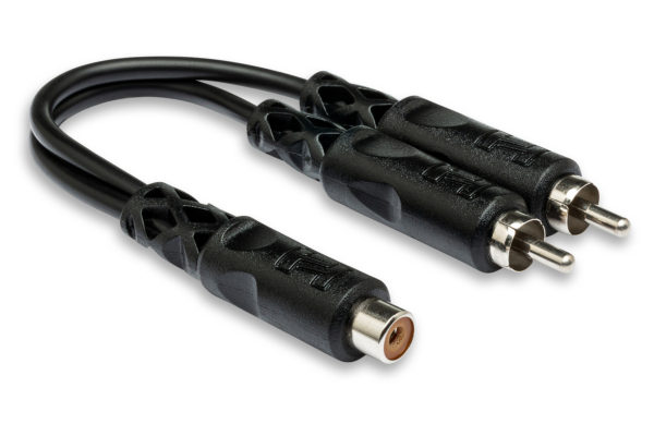 Hosa YRA-105 Y-Cable Splitter, Female RCA to Dual Male RCA | The Laboratory